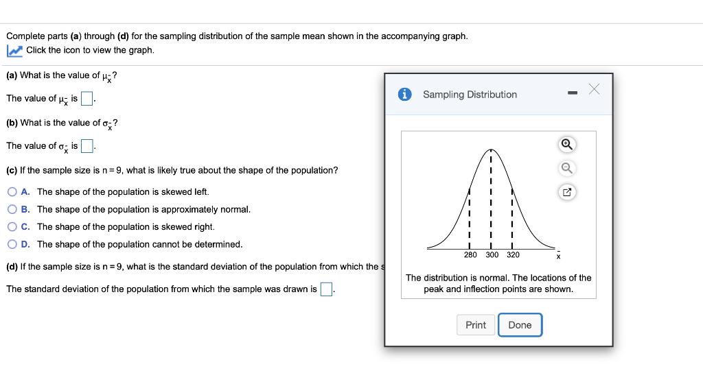 Solved Complete parts (a) through (d) for the sampling | Chegg.com