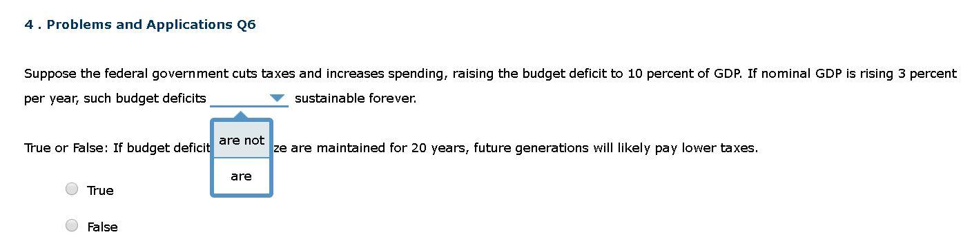 Solved 4. Problems and Applications Q6 Suppose the federal | Chegg.com