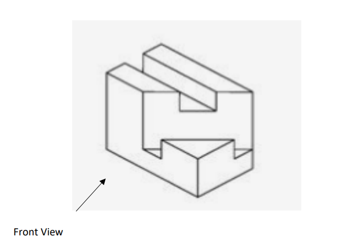 Solved can someone help pleaseDraw the three views (top, | Chegg.com
