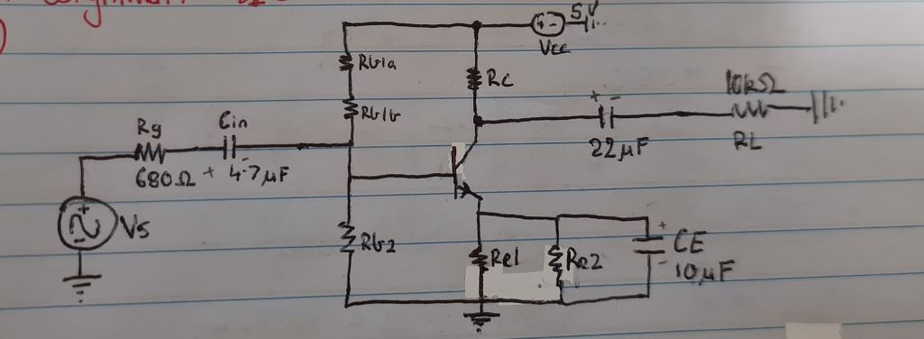 Solved For the above BJT circuit I have done a AC sweep and | Chegg.com