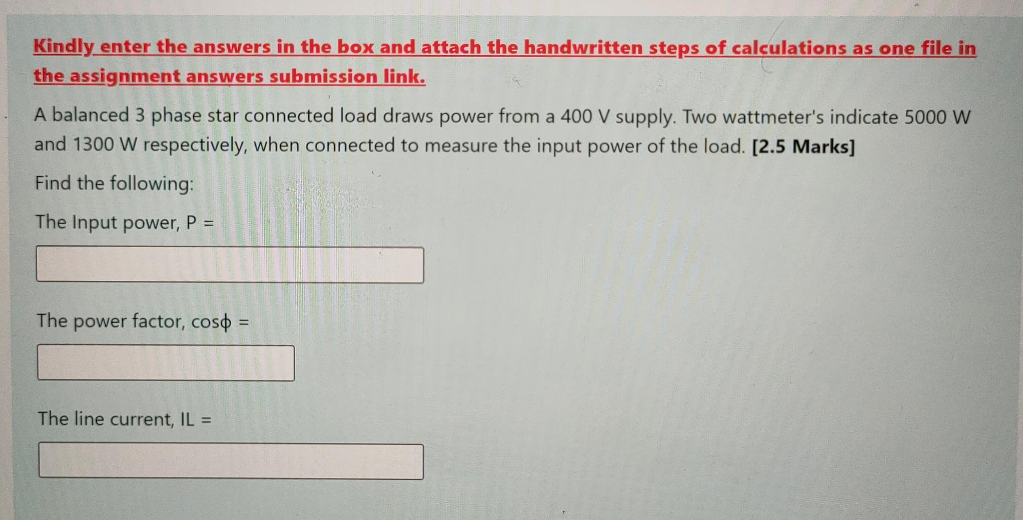 Solved Kindly enter the answers in the box and attach the | Chegg.com