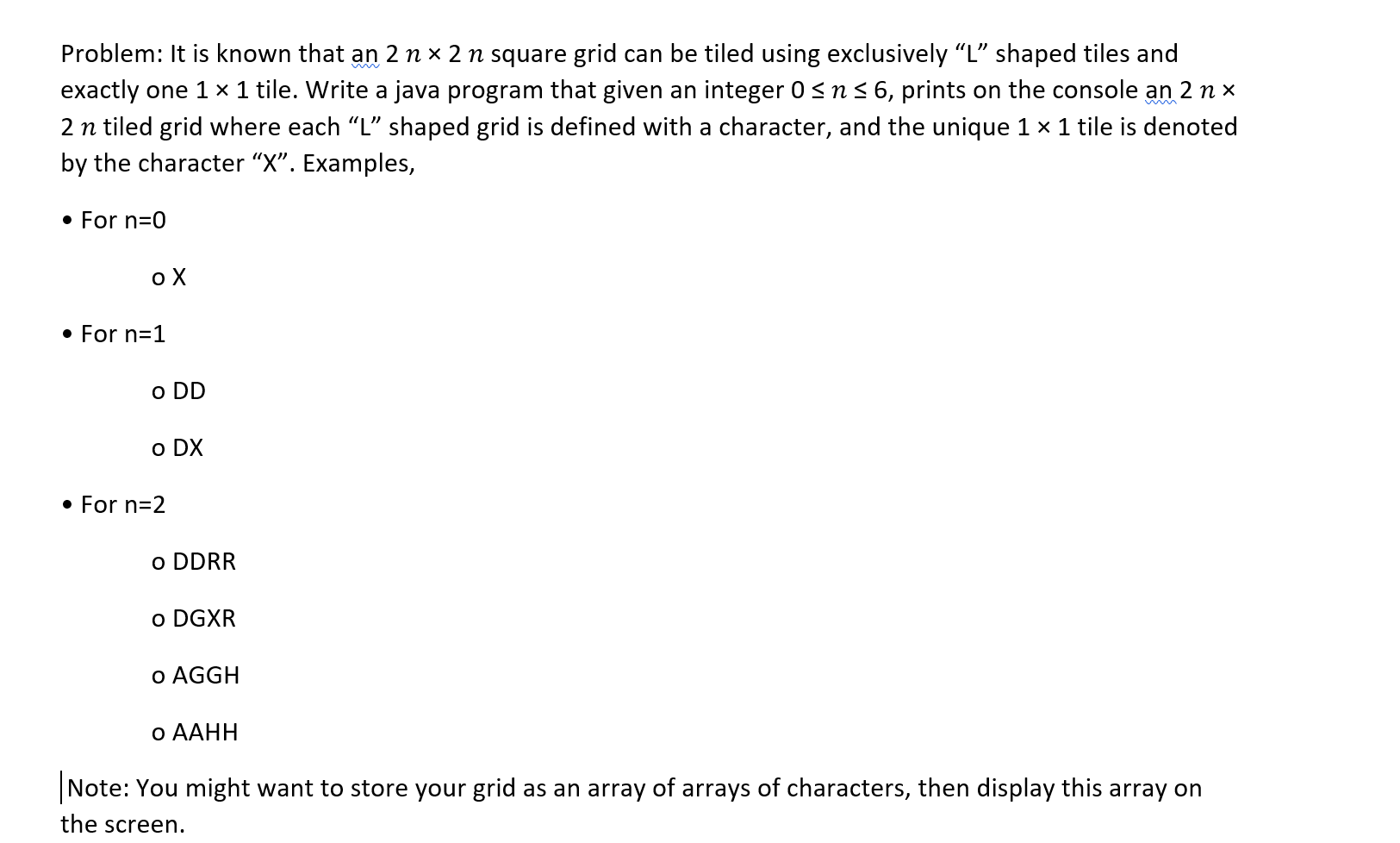 Solved Problem: It is known that an 2 nx 2 n square grid can | Chegg.com