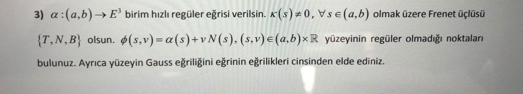 Let the unit speed regular curve be given. the Frenet | Chegg.com