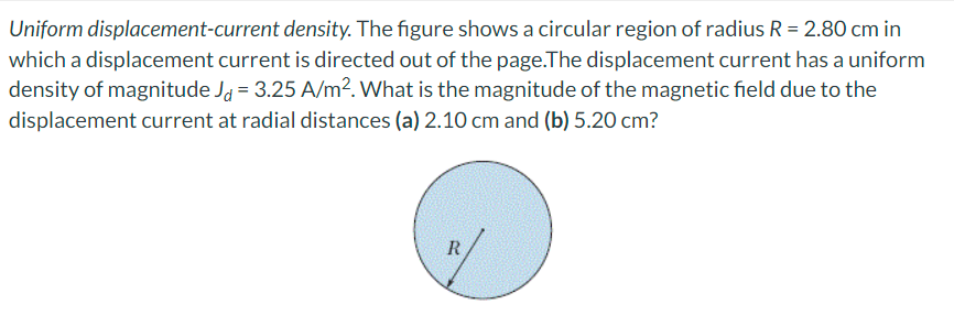 Solved Uniform displacement-current density. The figure | Chegg.com