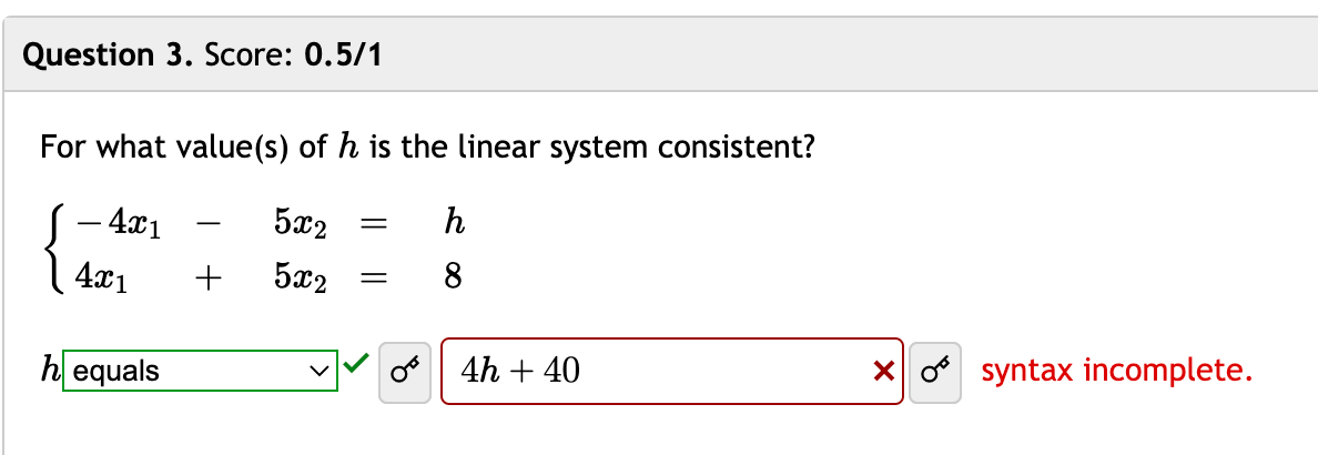 Solved For what value(s) of h is the linear system | Chegg.com