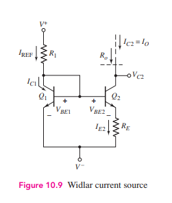 Solved Consider the Widlar current source in Figure 10.9, | Chegg.com