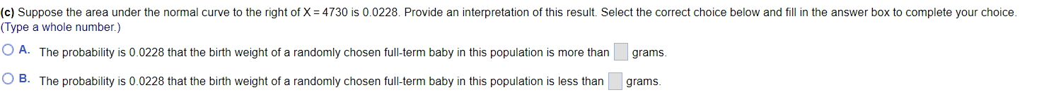 Solved Suppose the birth weights of full-term babies are | Chegg.com
