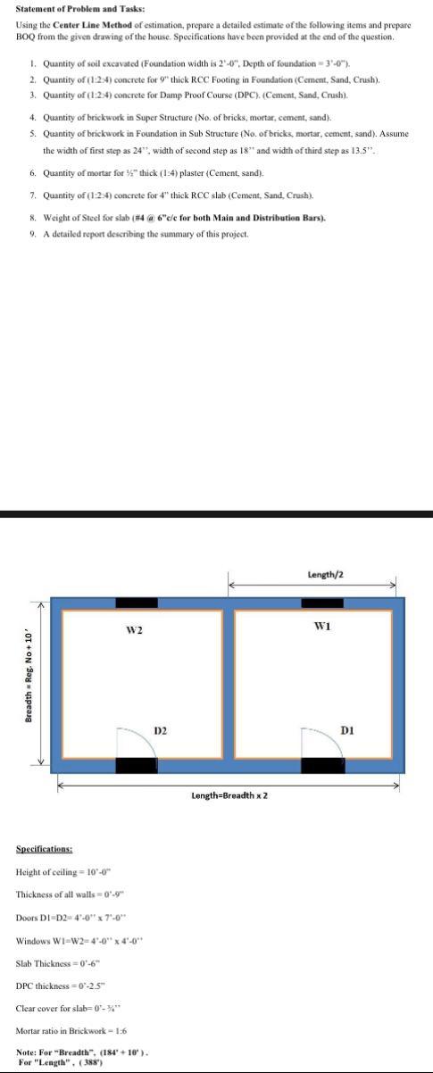Solved Statement of Problem and Tasks: Using the Center Line | Chegg.com
