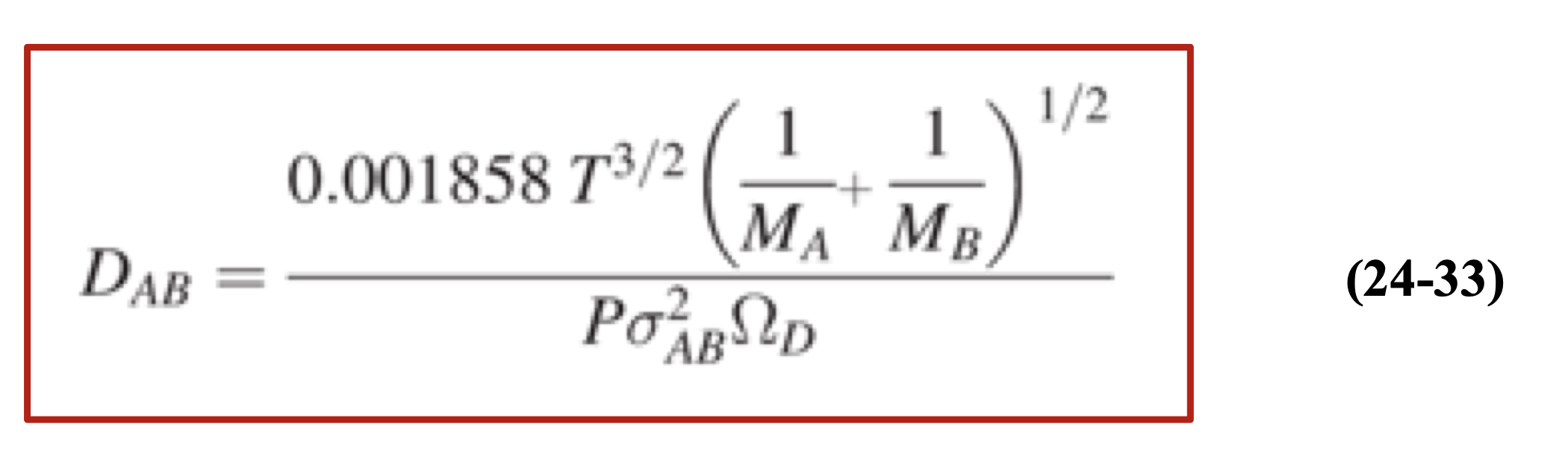 Use the Hirschfelder et al equation (eq. 24-33) and | Chegg.com