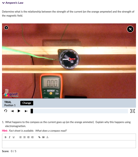 Solved pivot TRIAL Compass Field Change O 4. Magnetic | Chegg.com