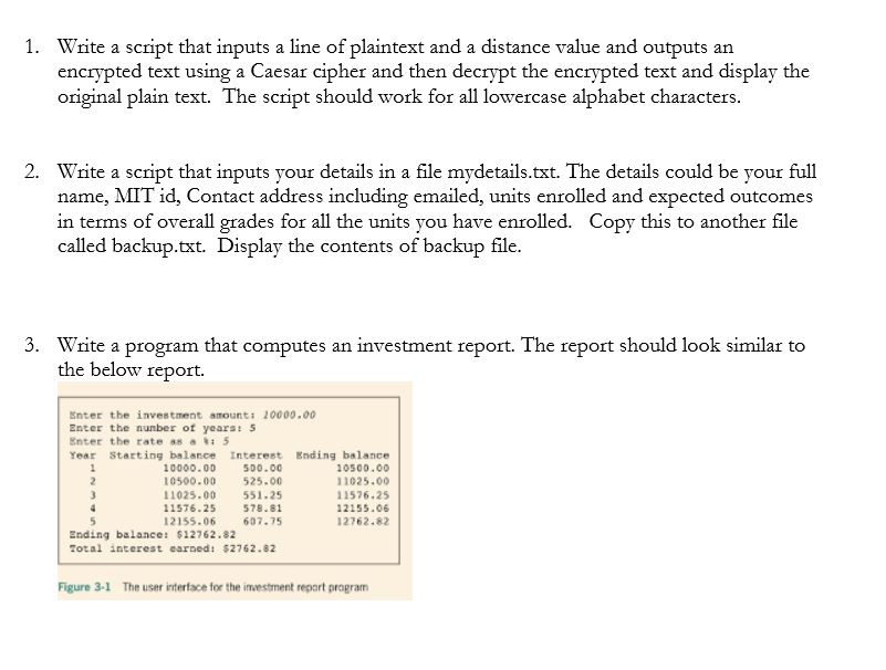 Solved write as the simplest program you can use while for | Chegg.com