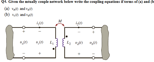 Solved Q4. Given the mtually couple network below write the | Chegg.com
