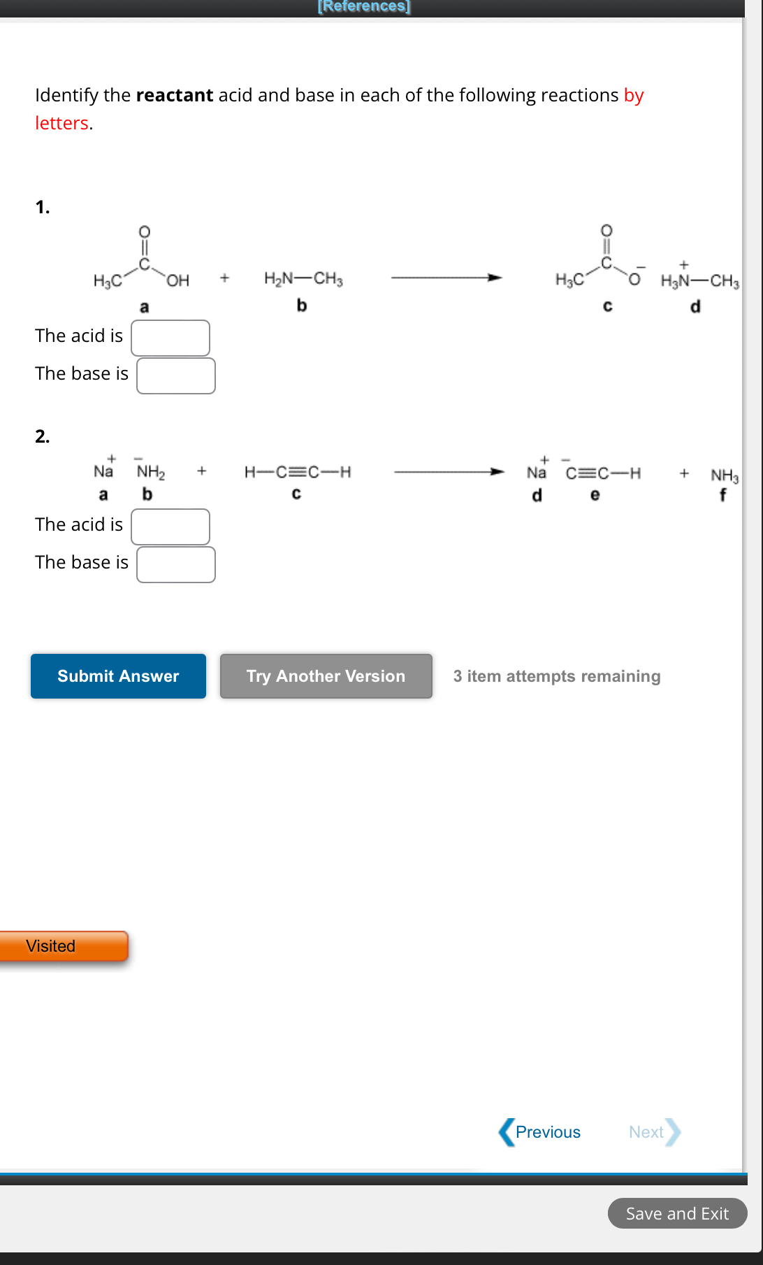 Solved Identify the reactant acid and base in each of the | Chegg.com