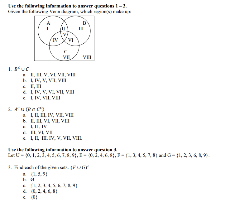 Solved Use the following information to answer questions | Chegg.com
