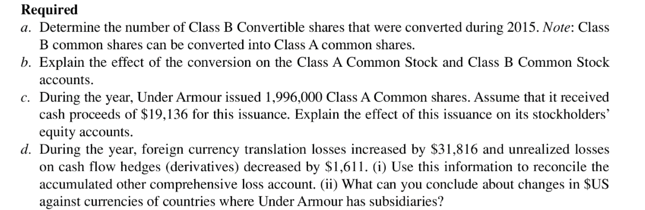 Required a. Determine the number of Class B | Chegg.com