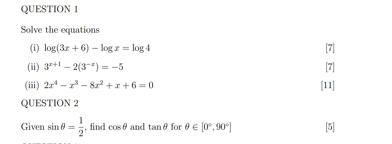 Solved QUESTION 1Solve the | Chegg.com