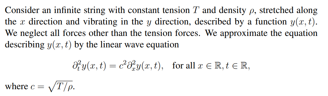 Solved Consider an infinite string with constant tension T | Chegg.com