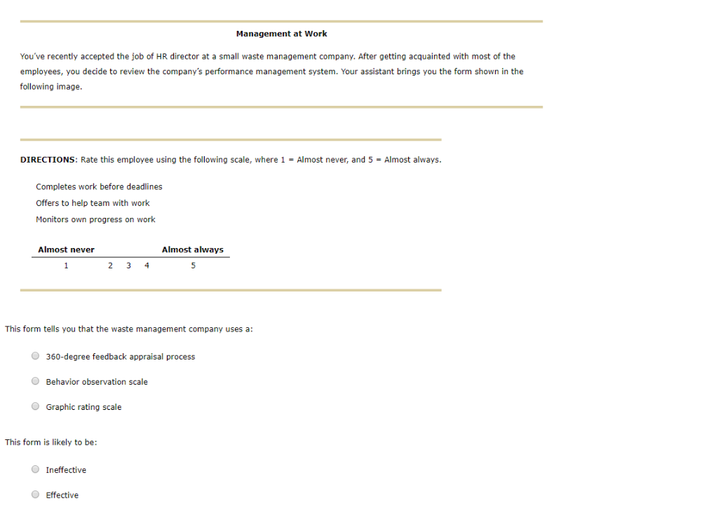 Solved Management at Work You've recently accepted the job | Chegg.com