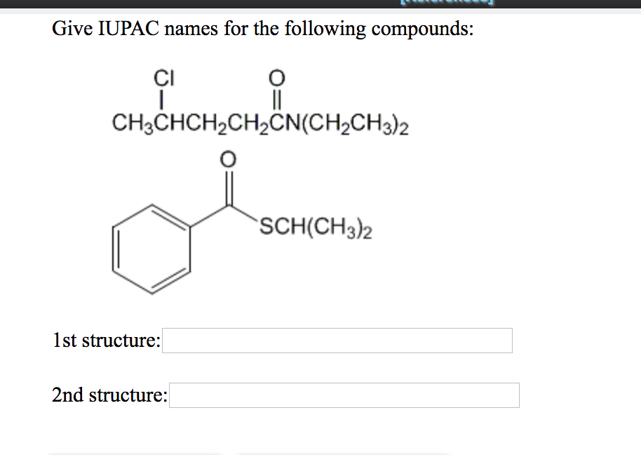 Solved Give IUPAC names for the following compounds: CI | Chegg.com
