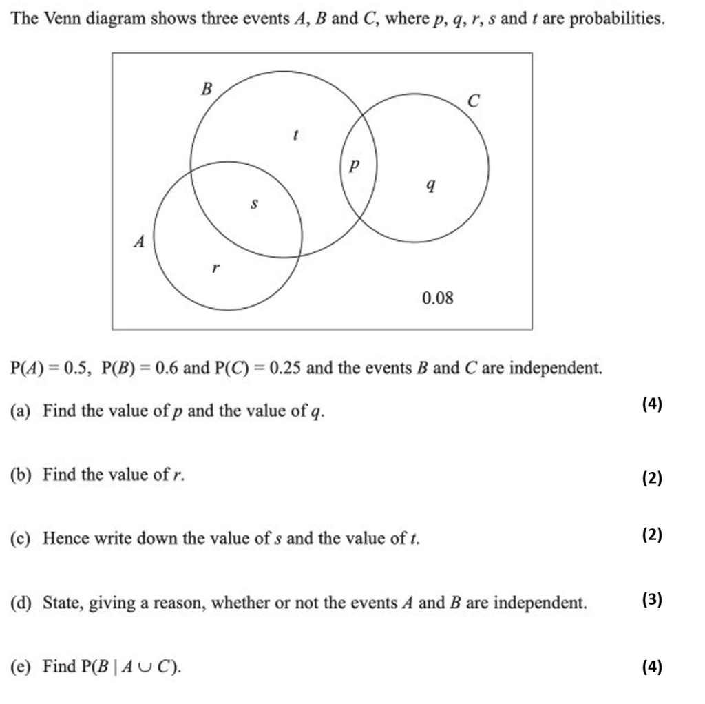 Solved The Venn diagram shows three events A, B and C, where | Chegg.com Solved The Venn diagram shows three events A, B and C, where | Chegg.com