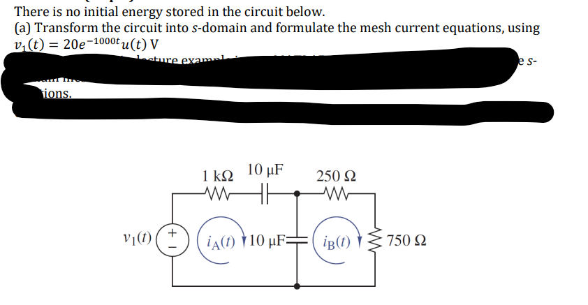 Solved There is no initial energy stored in the circuit | Chegg.com