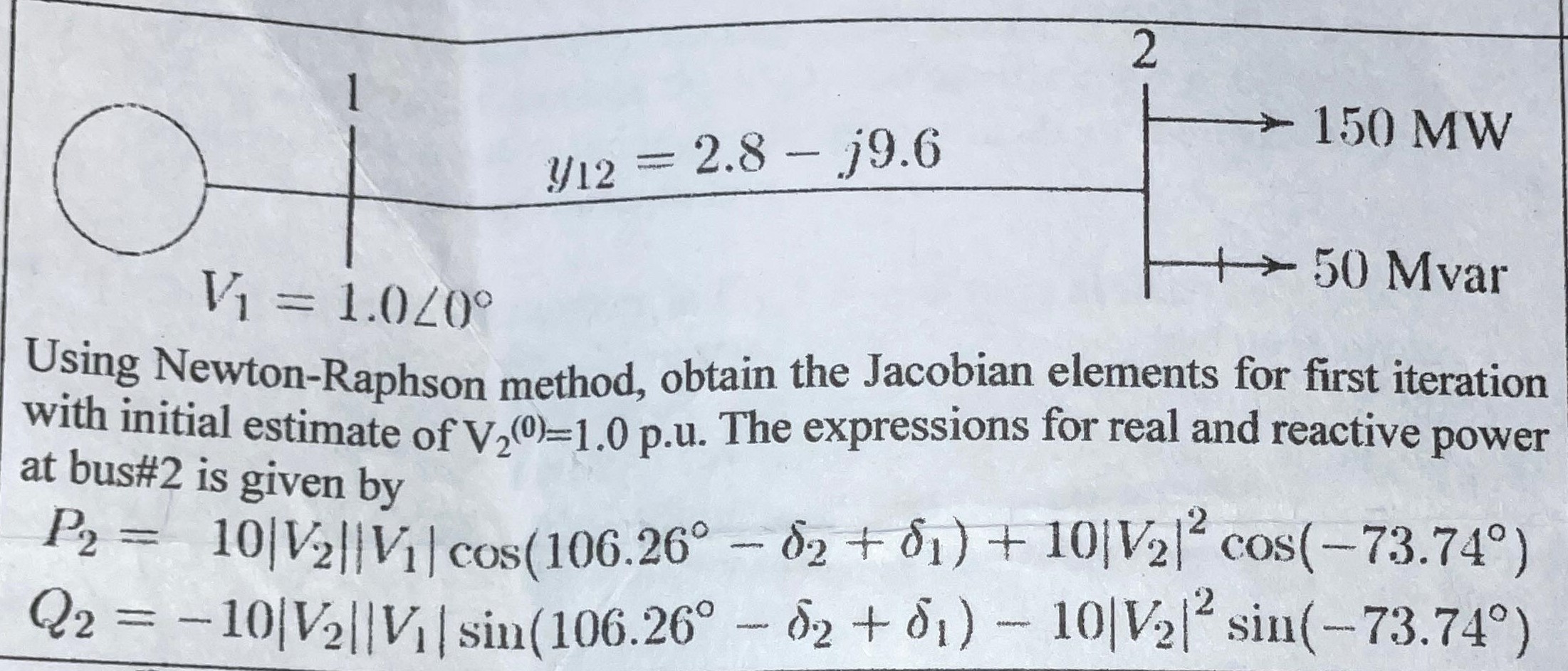 Solved Using Newton-Raphson method, obtain the Jacobian | Chegg.com