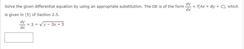 Solved Solve the given differential equation by using an | Chegg.com