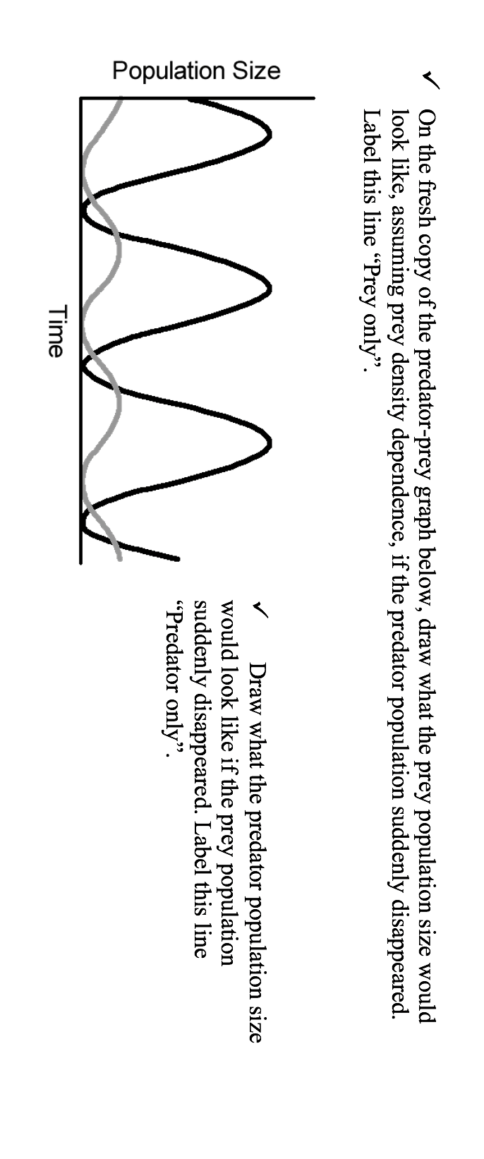 Solved On the fresh copy of the predator-prey graph below, | Chegg.com
