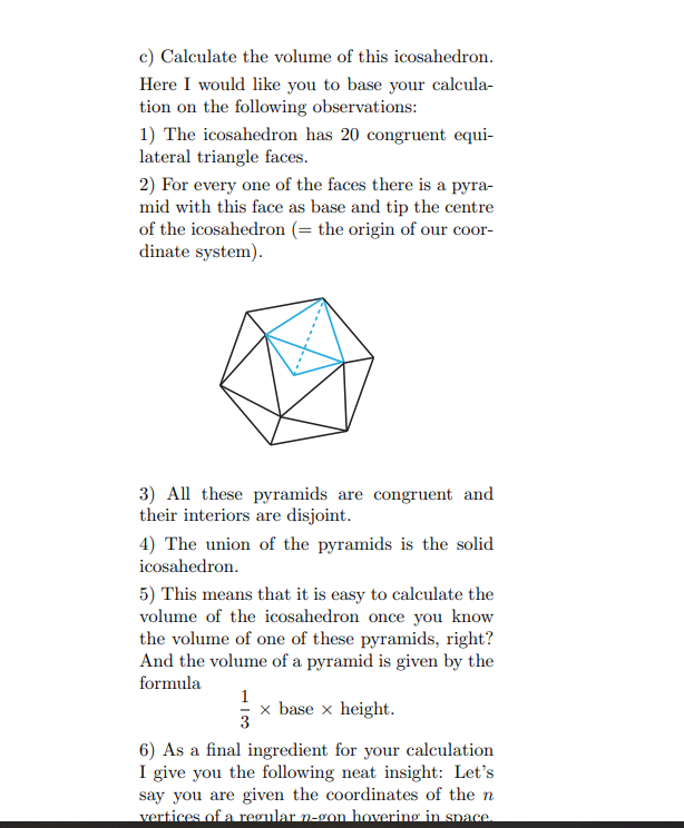 Solved 4. The icosahedron from scratch. We arrange three | Chegg.com