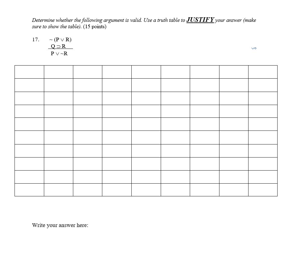 Determine whether the following argument is valid. | Chegg.com