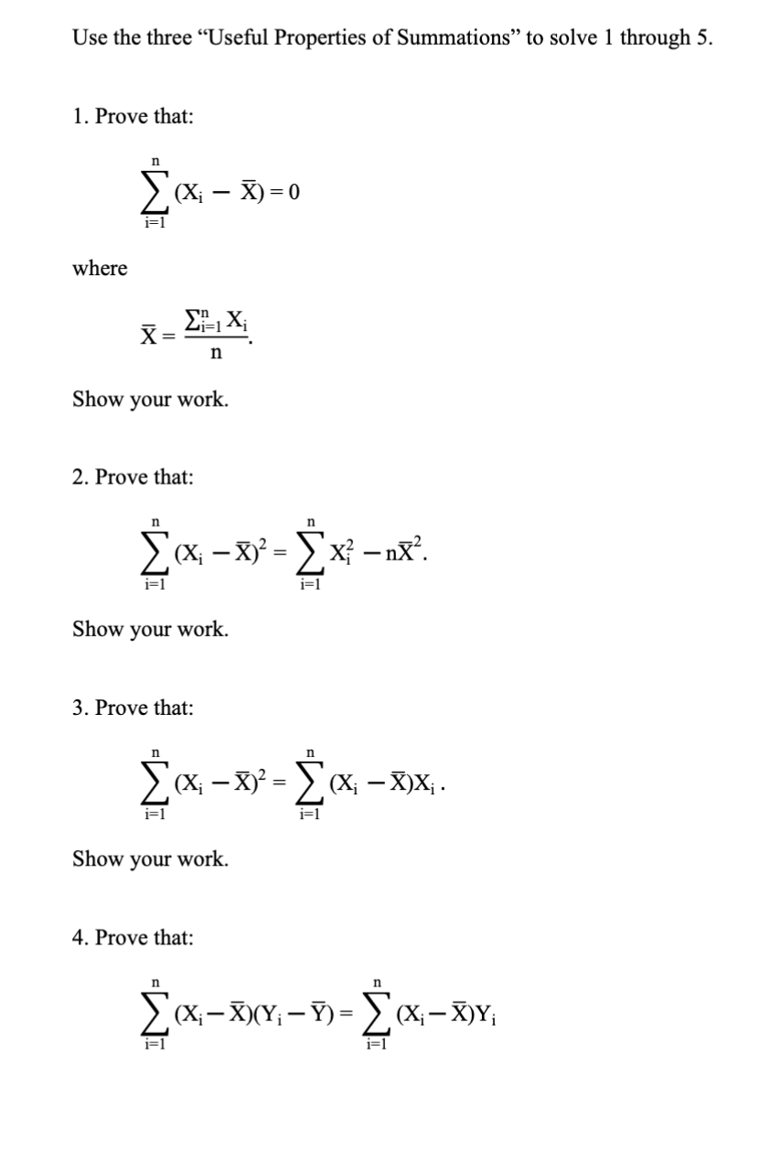 Solved Use the three "Useful Properties of Summations" to | Chegg.com