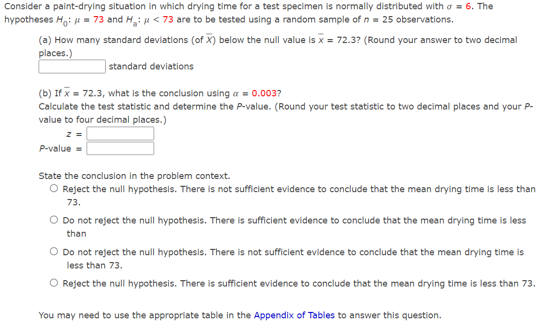 Solved ider a paint-drying situation in which drying time | Chegg.com