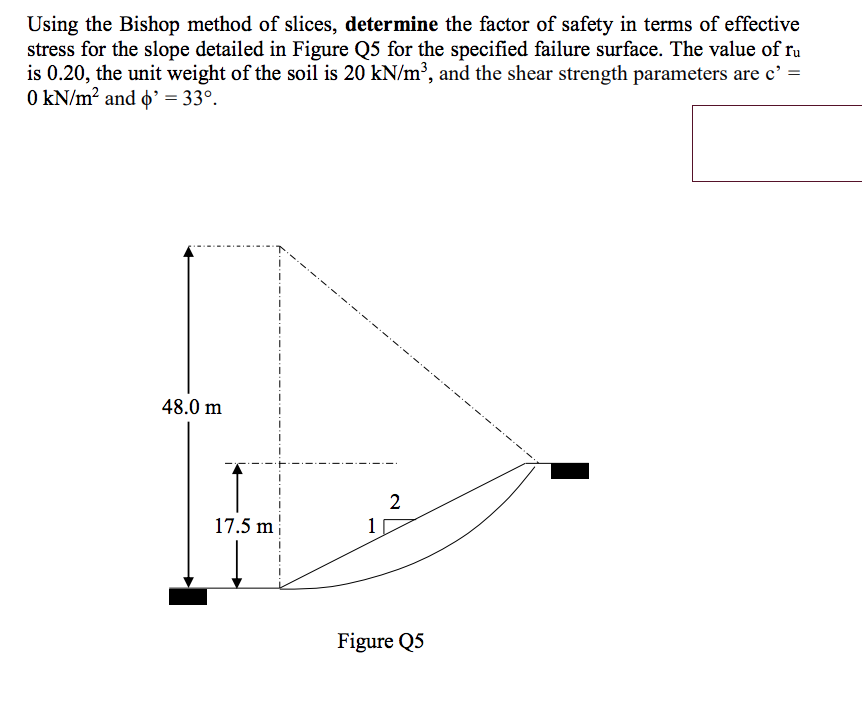 Solved Using the Bishop method of slices, determine the | Chegg.com