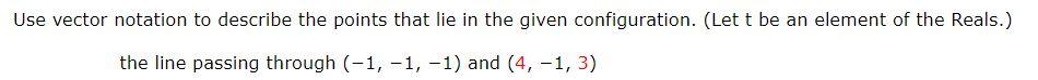 Solved Use vector notation to describe the points that lie | Chegg.com