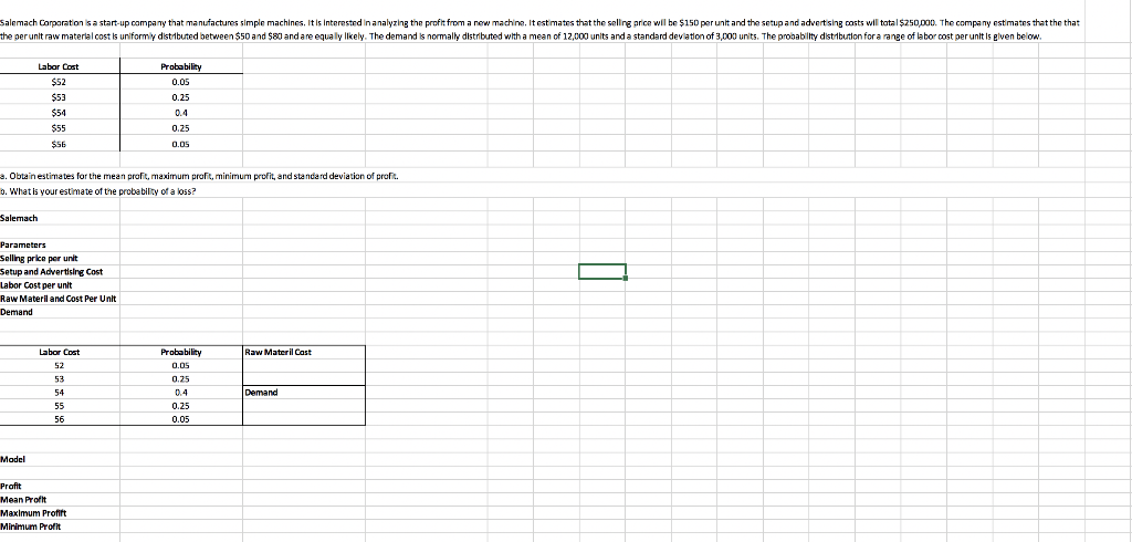 Solved Solve It Using Excel Solve It Using Excel Solve It 1948
