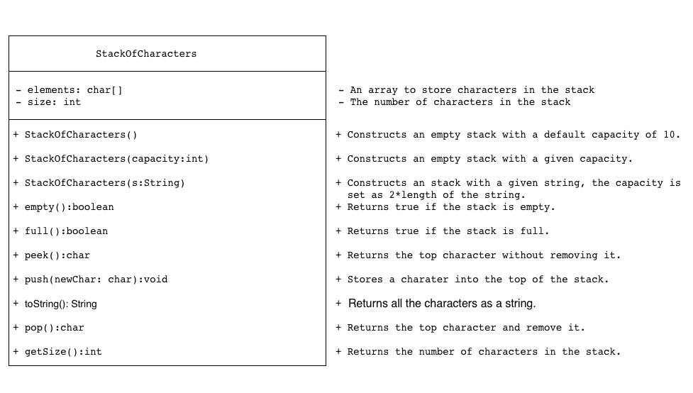 JAVA CODE!Question: Define a class according to the | Chegg.com