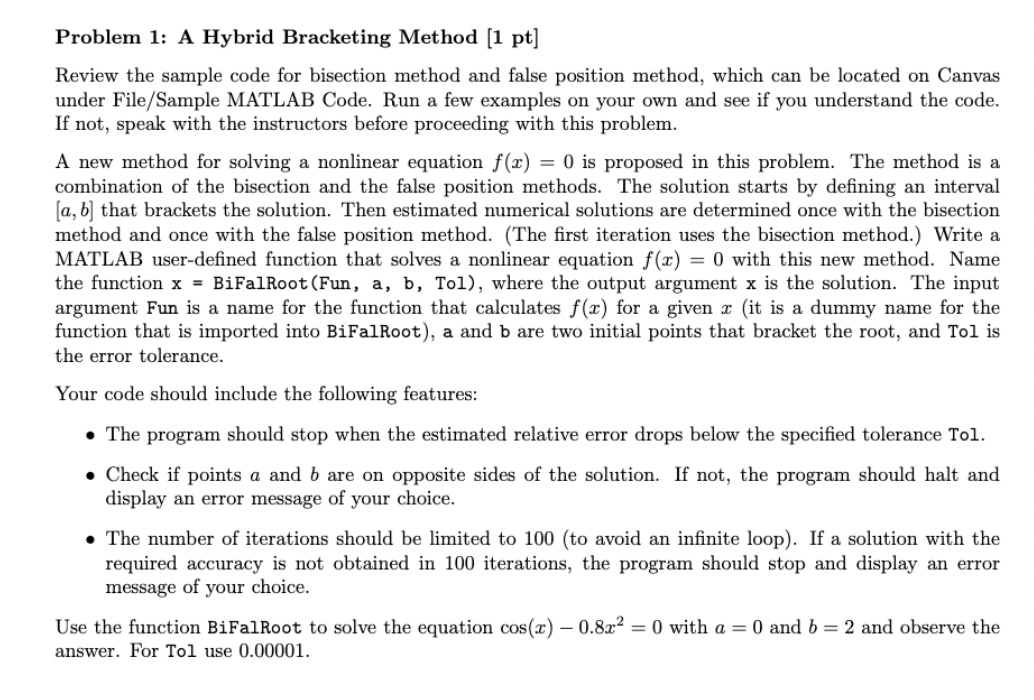 Solved clc; clear% ﻿Root lies between in the interval | Chegg.com