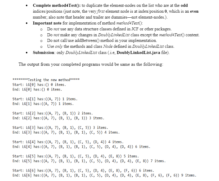 Solved CODE: public class DoublyLinkedList { | Chegg.com