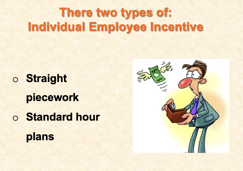 Solved There two types of: Individual Employee Incentive | Chegg.com