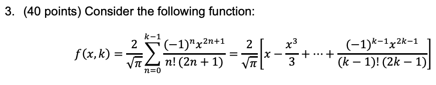 Solved Write a Python code that computes this function for | Chegg.com