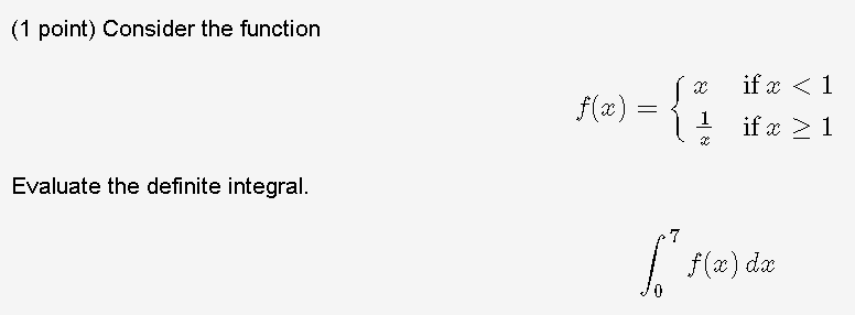 Solved Consider the function f(x)={x1xif x