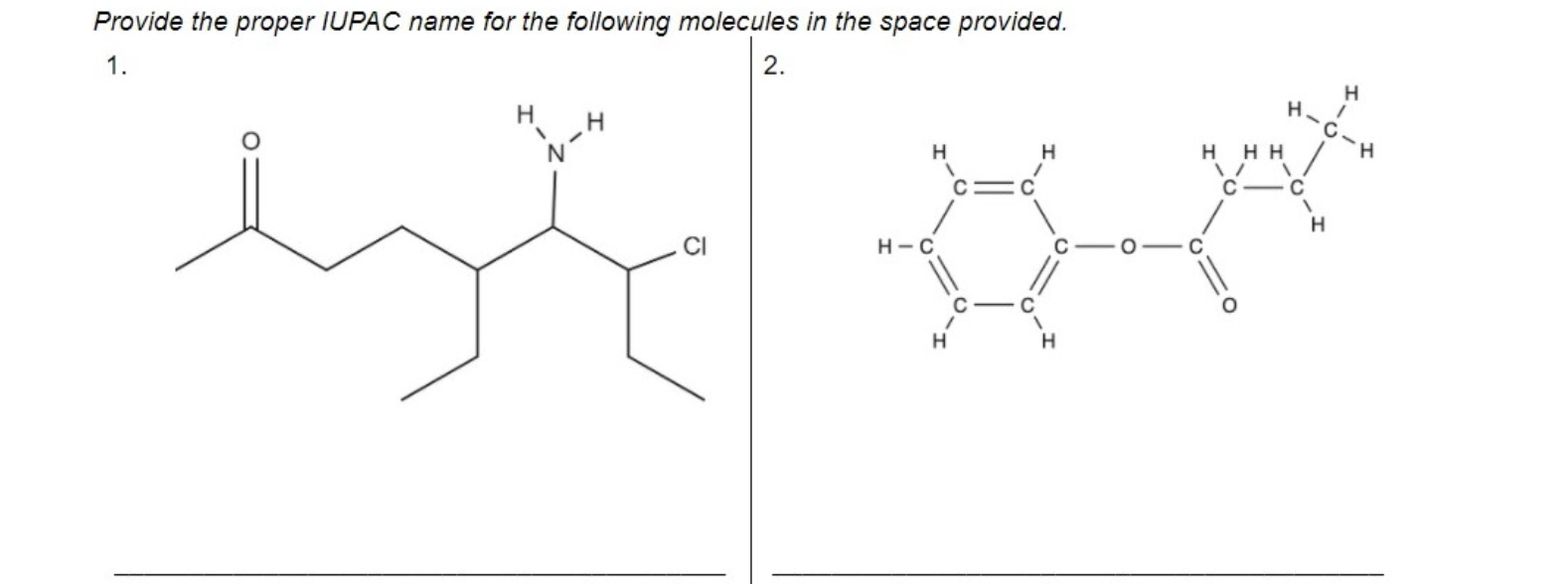 Solved Provide the proper IUPAC name for the following | Chegg.com