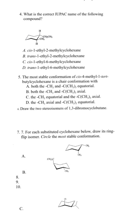 Solved What is the correct IUPAC name of the following | Chegg.com