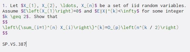 Solved 1. Let $X_{1}, X_{2}, \ldots, X_{n}$ be a set of iid | Chegg.com
