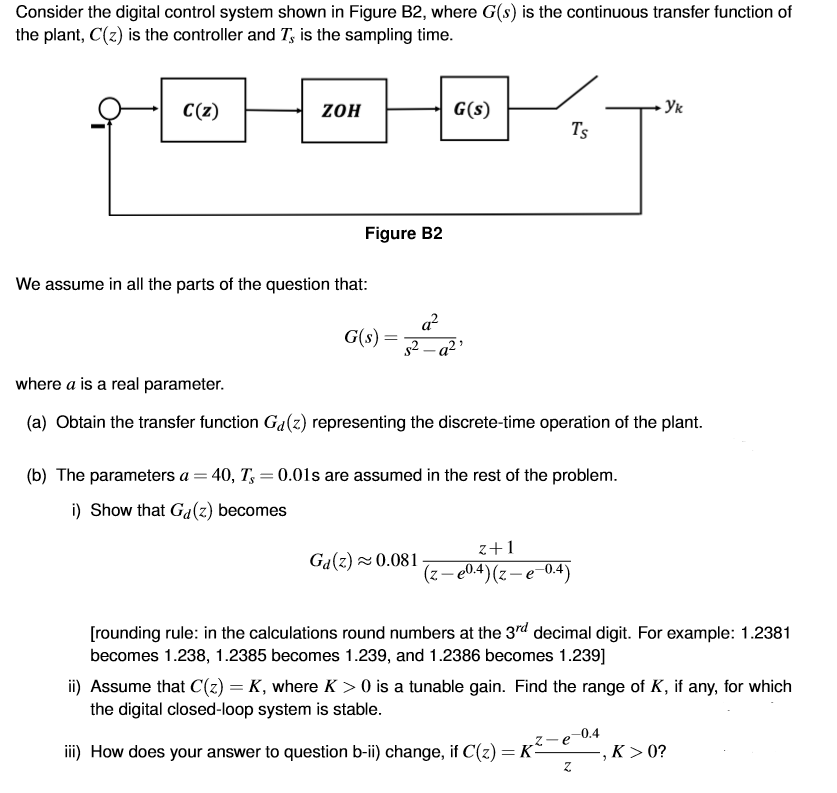 Solved Consider the digital control system shown in Figure | Chegg.com