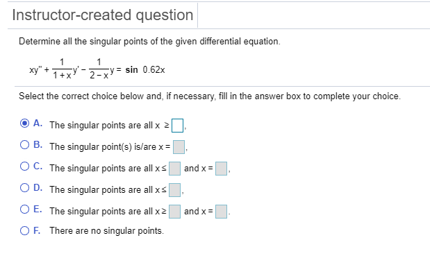 Solved Instructor-created question Determine all the | Chegg.com