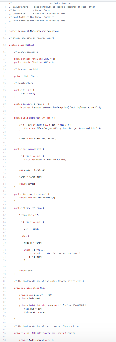 Exercise 2 (Please answer using Java) Template & code | Chegg.com