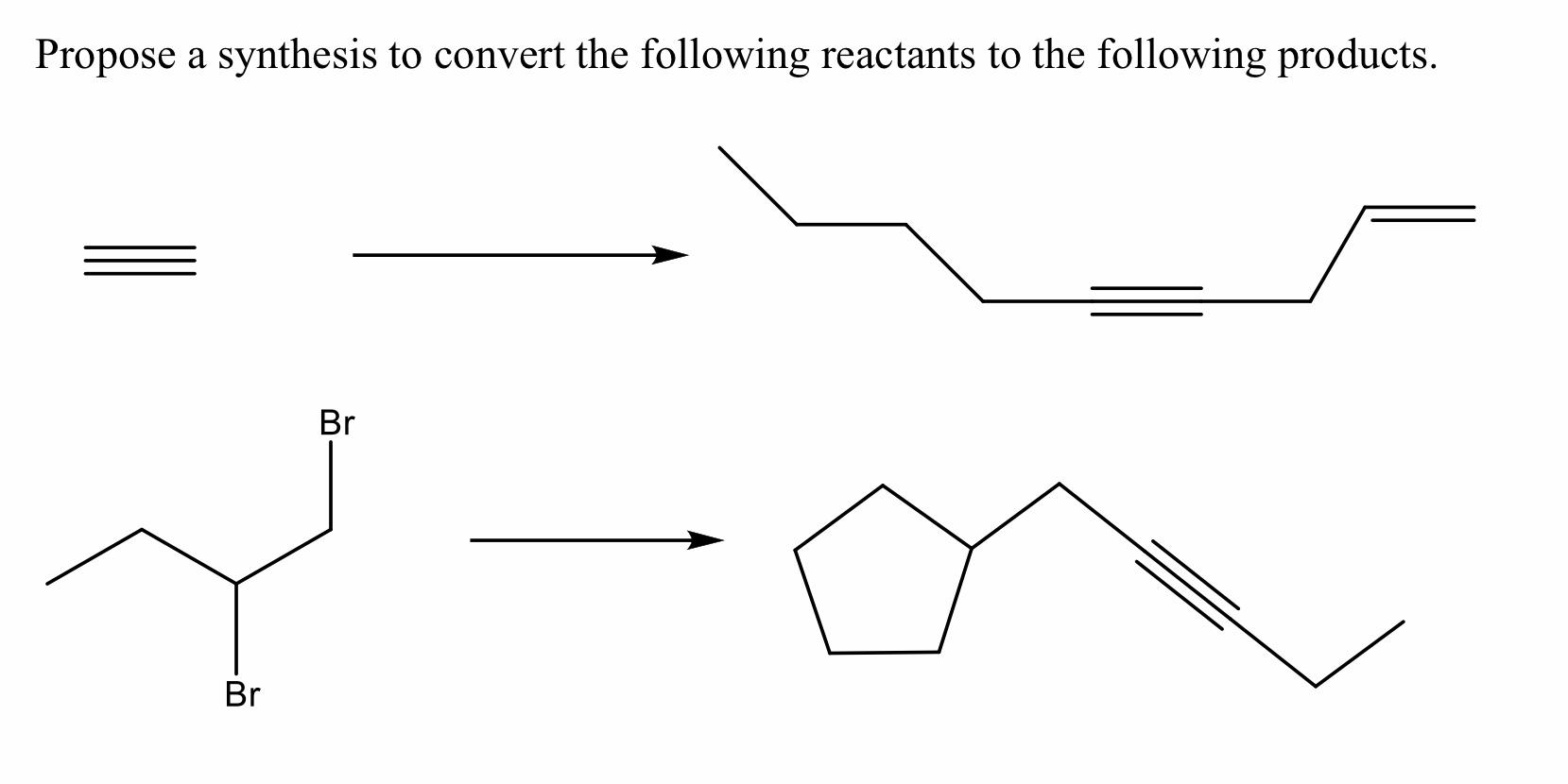 Solved Propose a synthesis to convert the following | Chegg.com