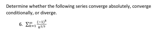 Solved Determine whether the following series converge | Chegg.com