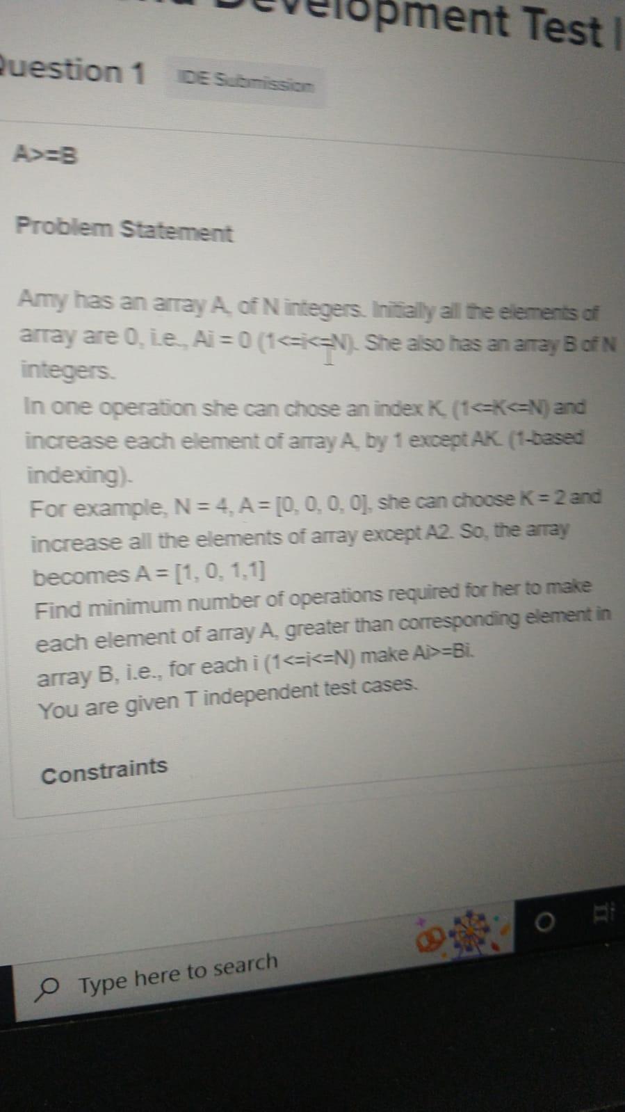 Solved Constraints 1⩽T⩽=53⩽N⩽=10∧51⩽Bi